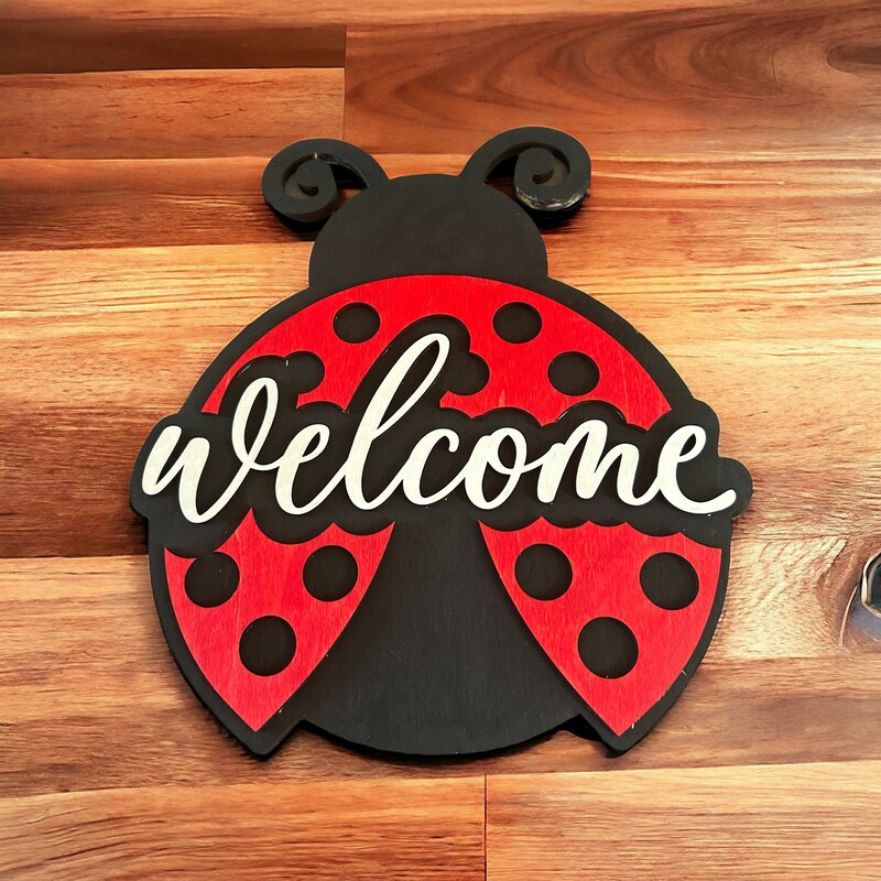 Ladybug Welcome Sign - Etsy