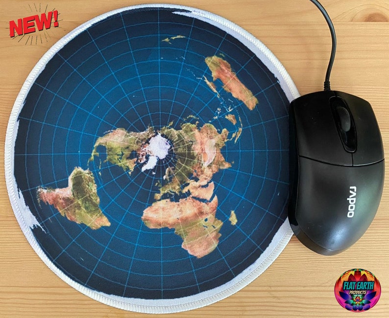 Standard Flat Earth Map of the World Mousepad PC Table Mat Mouse Geography Pad Dome Matrix ...