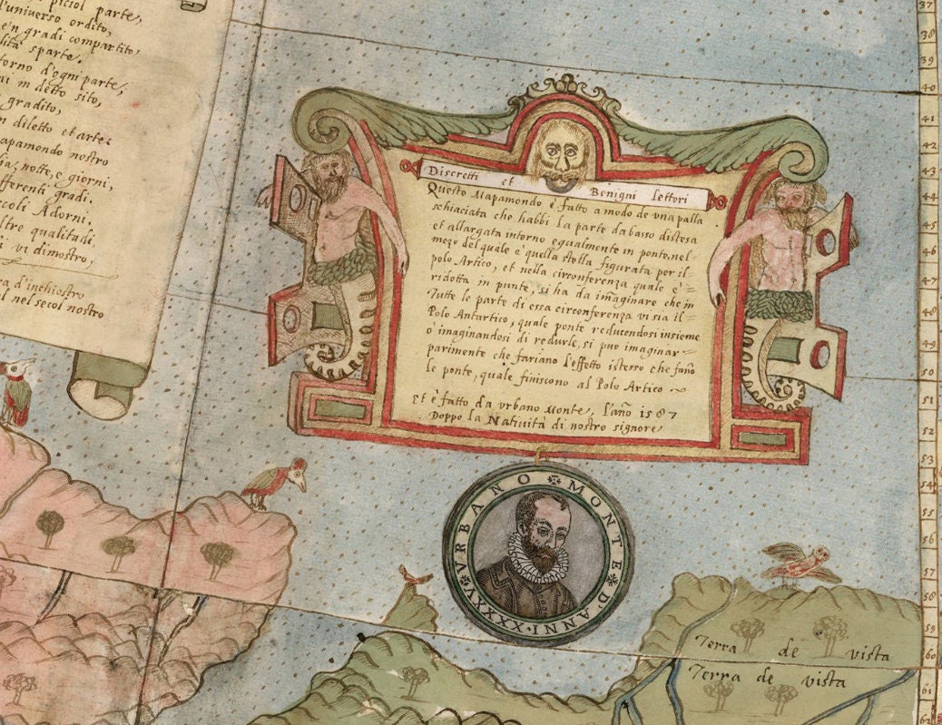 Urbano Monte's Composite Flat Earth Map of the World Hi-res Digital ...