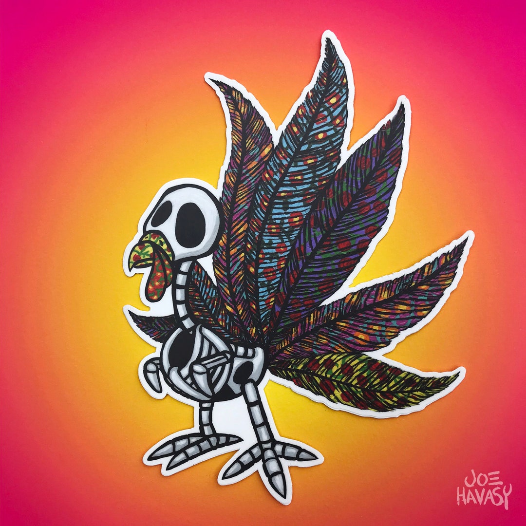 Pavo De Los Muertos Sticker - Etsy