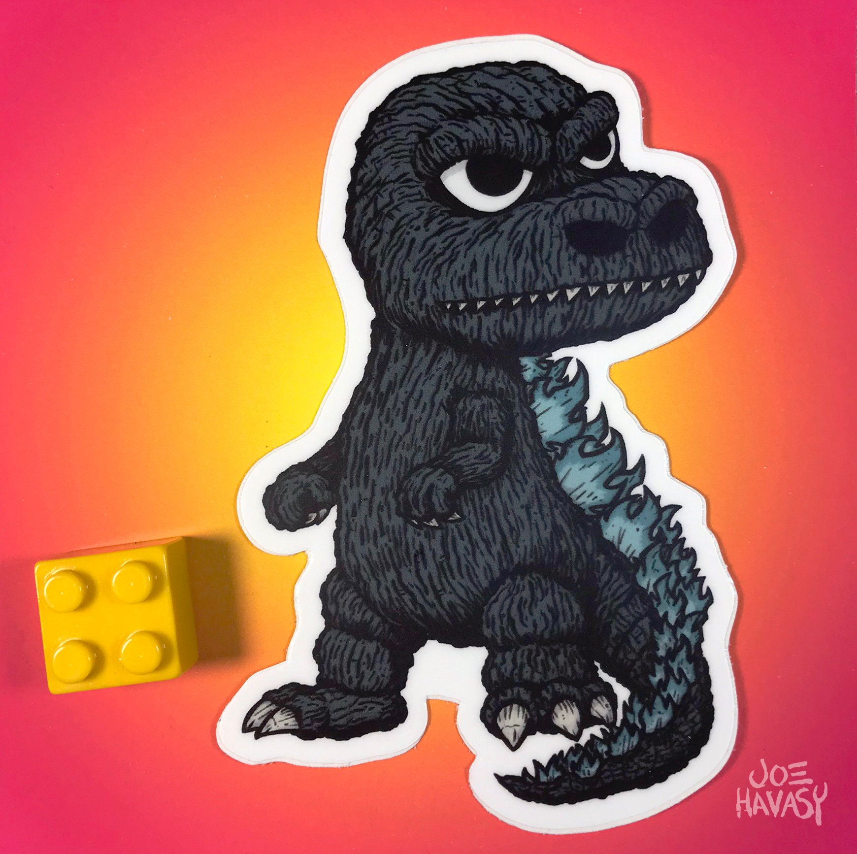 Baby Godzilla Magnet Or Sticker (Two Sizes!) — Cute-Sturbing: Art By ...