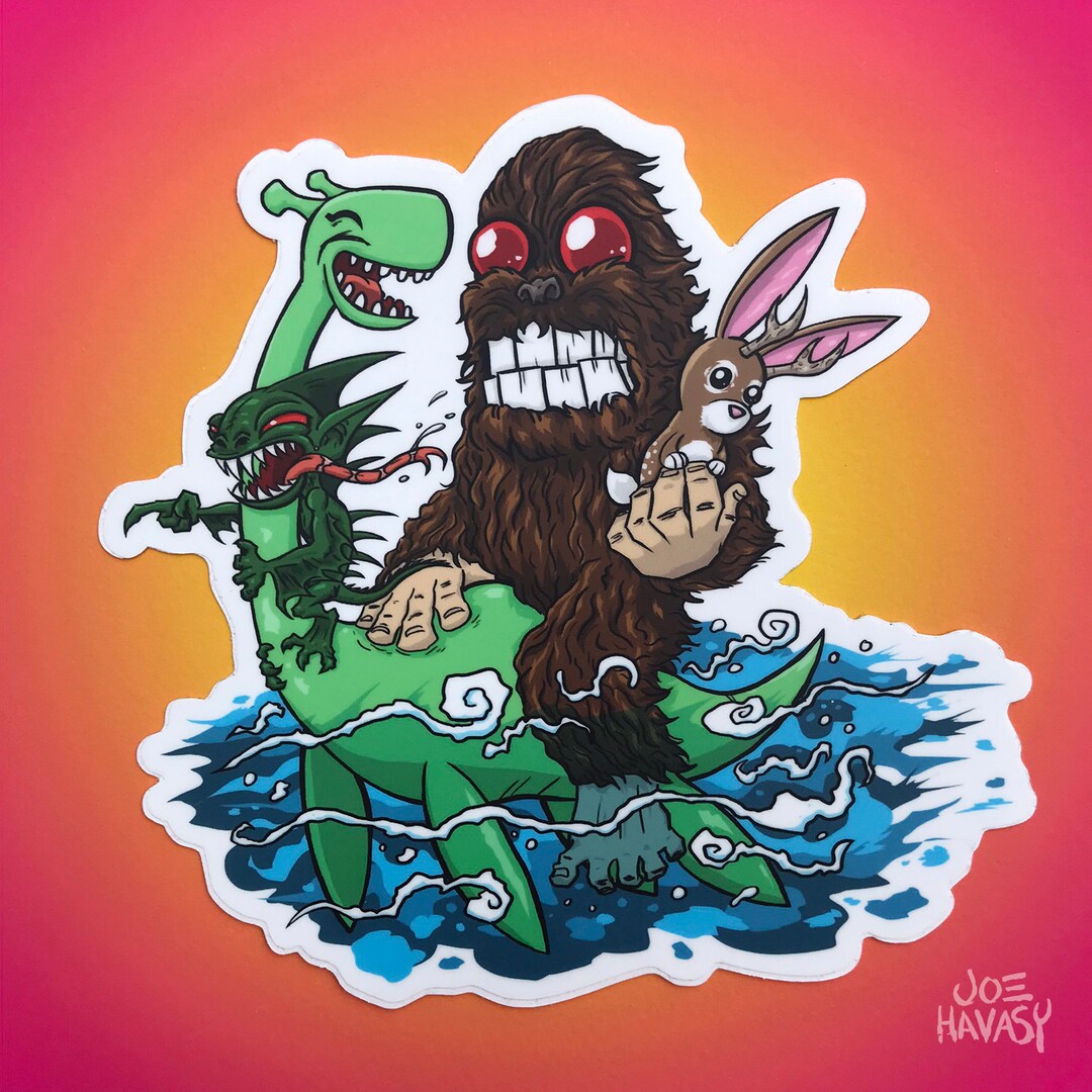 Cryptid Party Sticker - Etsy