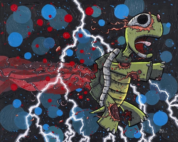 Zombie Turtle Giclee Print 8 X 10 | Etsy