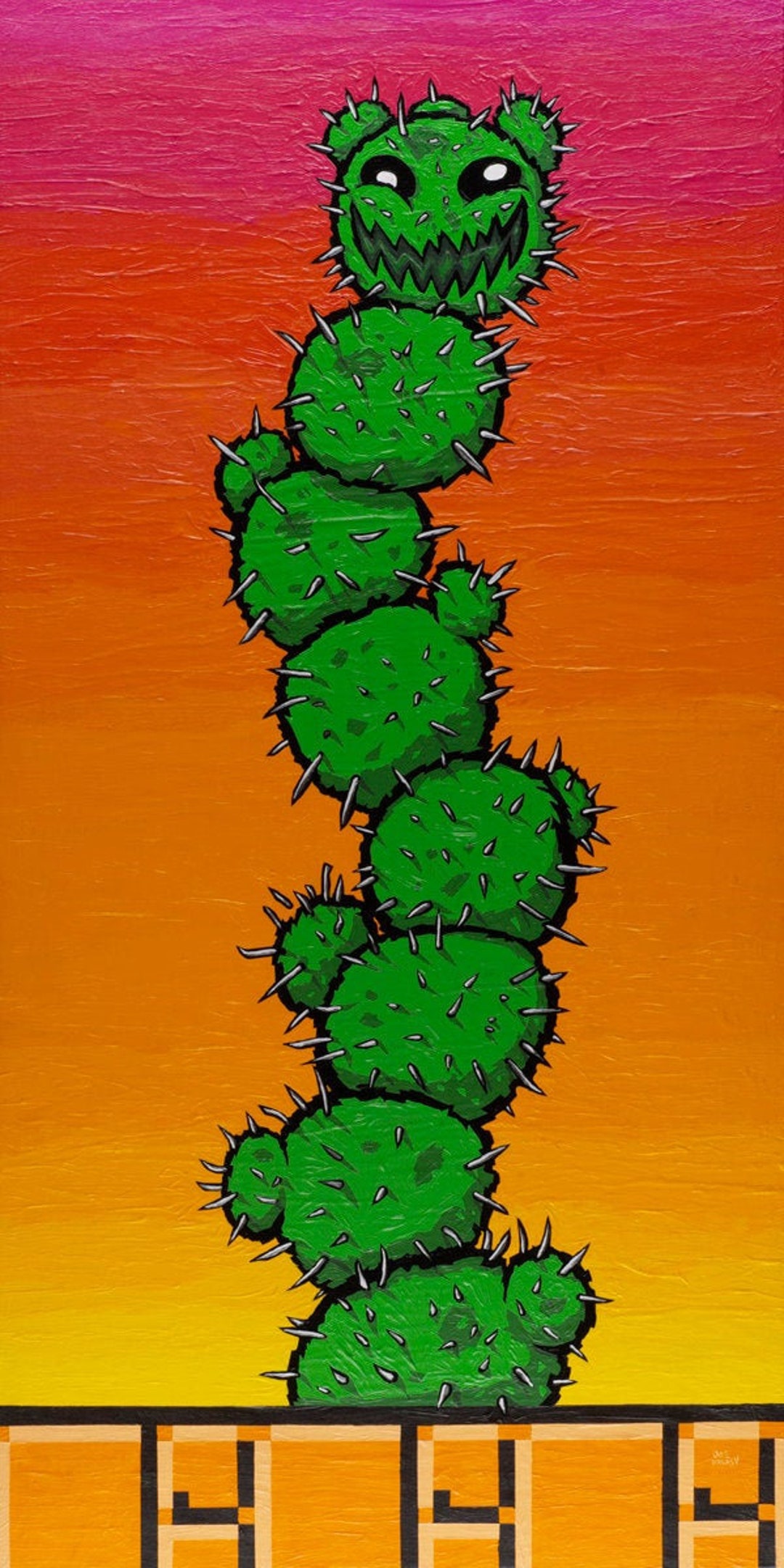 Pokey From Super Mario Bros Original Painting - Etsy