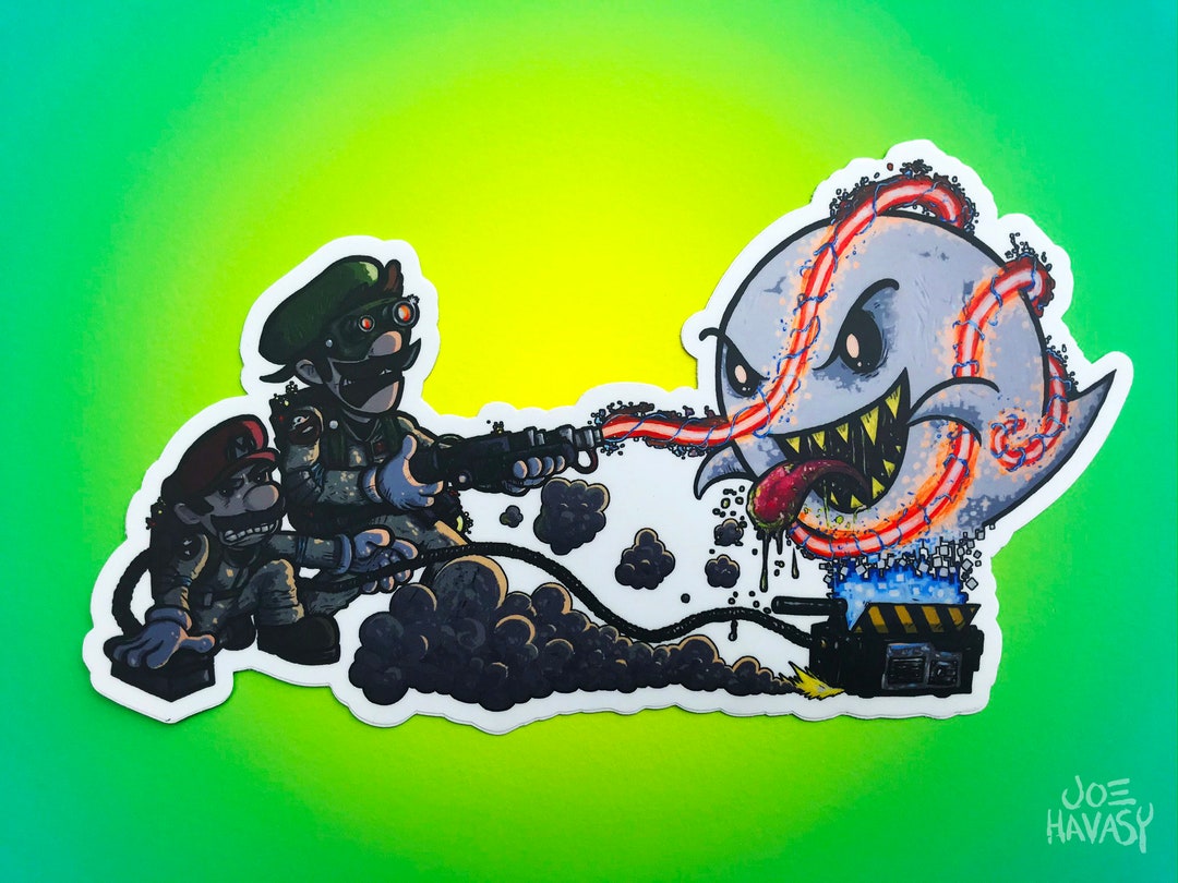 Boobusters Sticker Mario and Luigi as Ghostbusters - Etsy