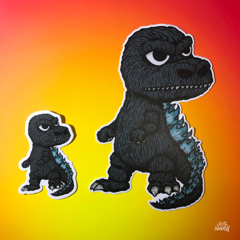 Godzilla Bumper Stickers - Etsy
