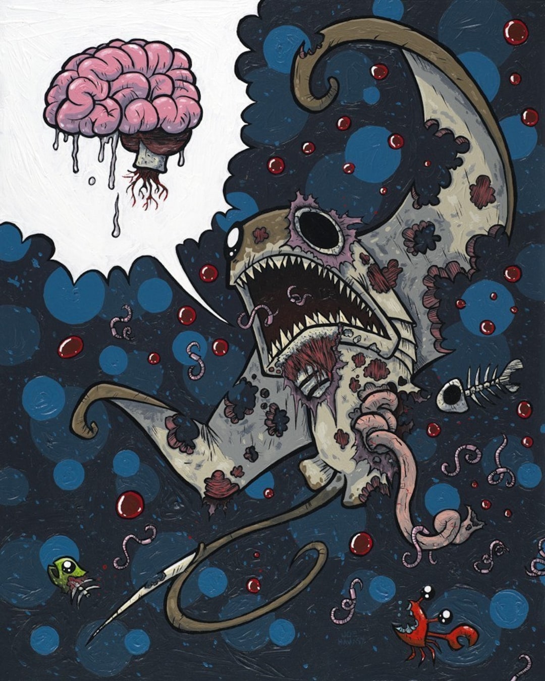 Zombie Stingray Giclee Print - Etsy