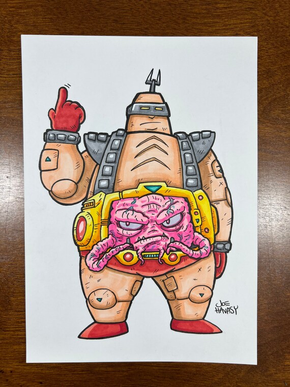 Krang Original Drawing - Etsy