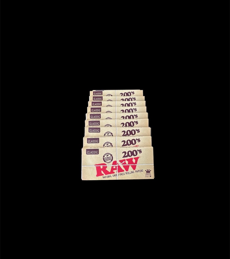 RAW 200's Classic King Size Slim Rolling Paper - Etsy