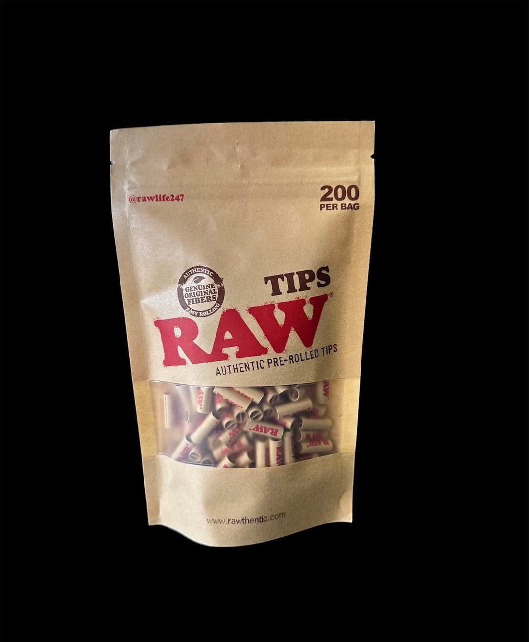 RAW PRE-ROLLED Tips 200 per Bag - Etsy