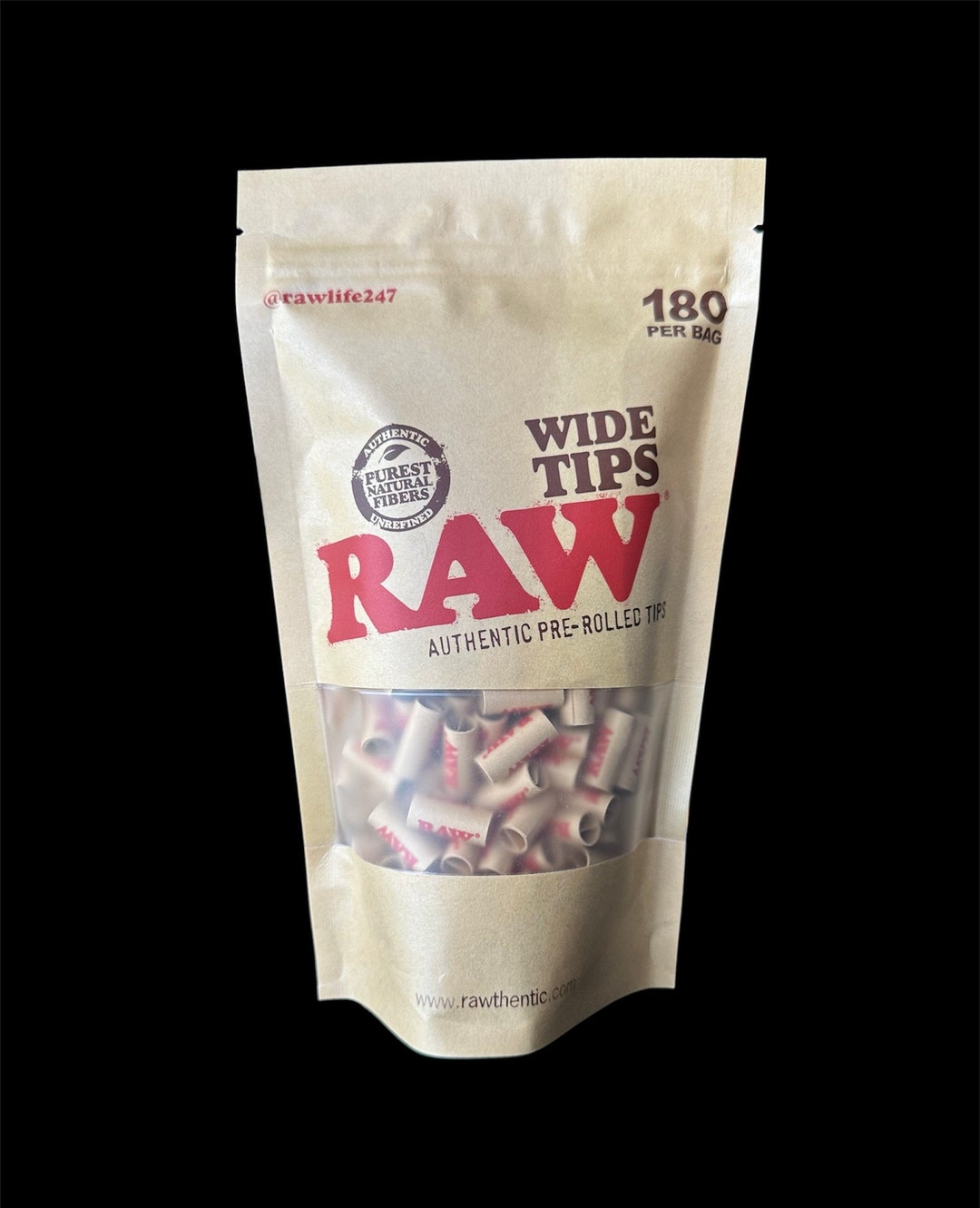 RAW PRE-ROLLED Wide Tips 180 per Bag - Etsy
