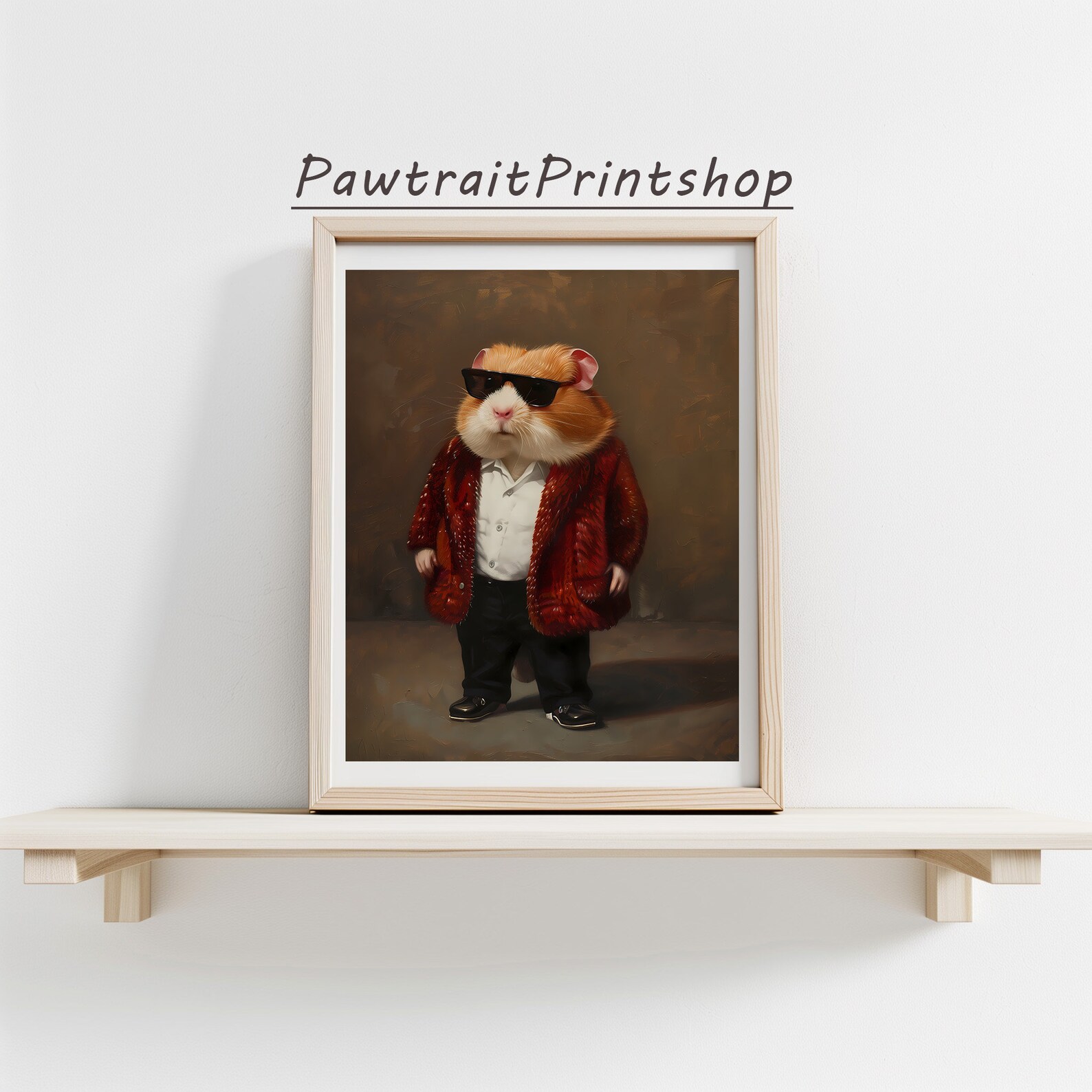 Printable Fashionable Hamster Animal Art Printable Wall Art Print Print ...