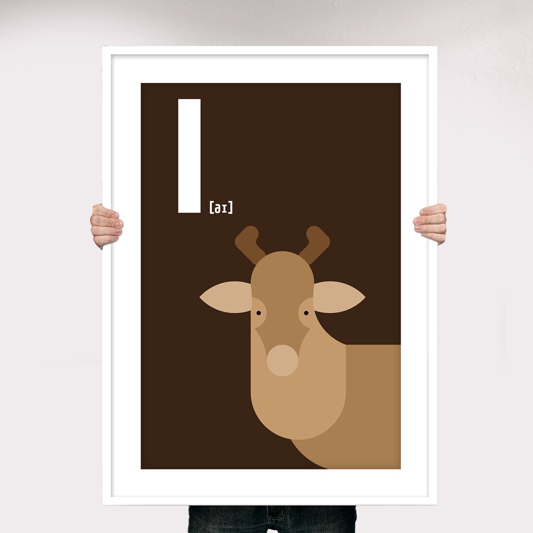 Impala Alphabet Art for Kids' Room Decor - Fun Circles Design - Etsy