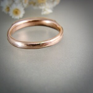 14k Rose Gold Peacock Pearl Stacking Ring – Cottagecore Band, Handmade ...