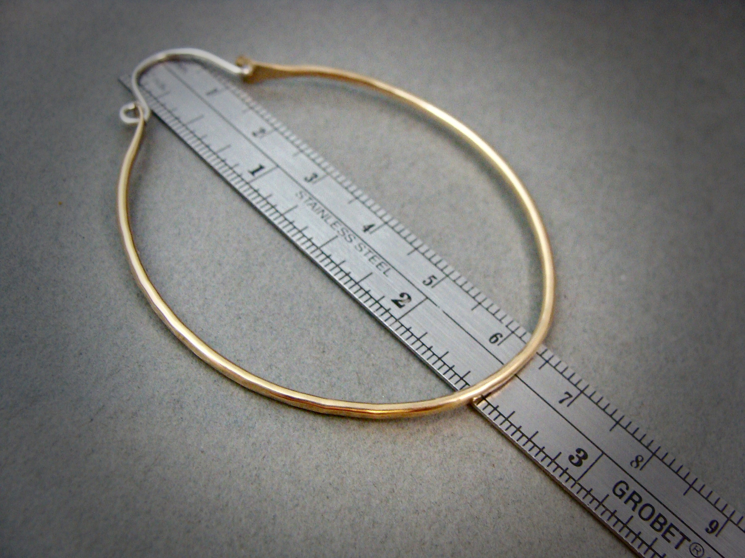 large oval hoops ... 14k gold filled earrings, mixed metal hoops ...