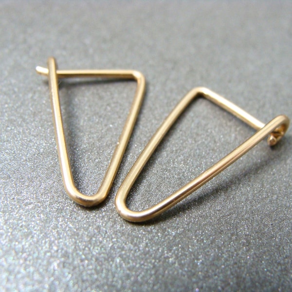 Triangle Hoops - Etsy
