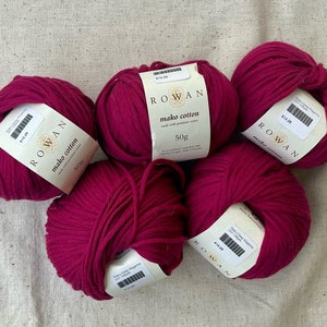 Rowan Selects Mako Cotton Worsted Yarn Deep Magenta discontinued - Etsy