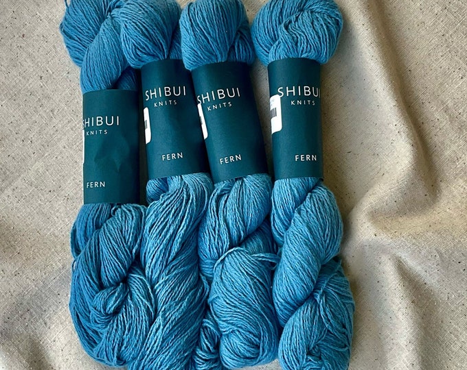 Shibui Knits Fern Shore Blue Colorway 2182 Organic Cotton Yarn ...