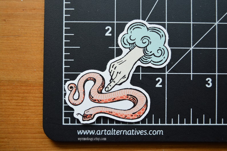 Hognose Snake Medieval Woodcut Style Vinyl Sticker - Etsy