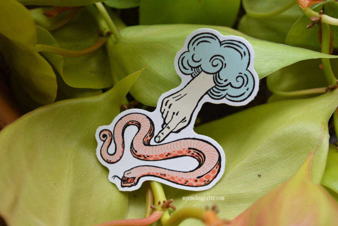 Hognose Snake Medieval Woodcut Style Vinyl Sticker - Etsy
