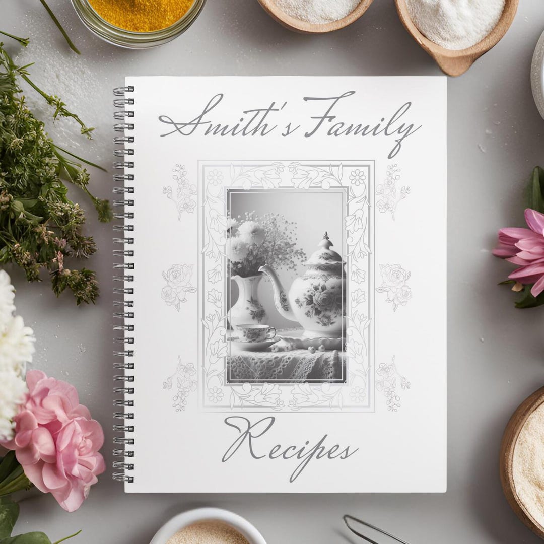 Custom Family Recipe Book Spiral Notebook Gifts for Christmas Memories ...