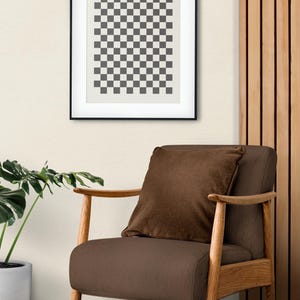Checkered Wall Art, Groovy Wall Art, Retro Wall Art, Mid Century Modern ...