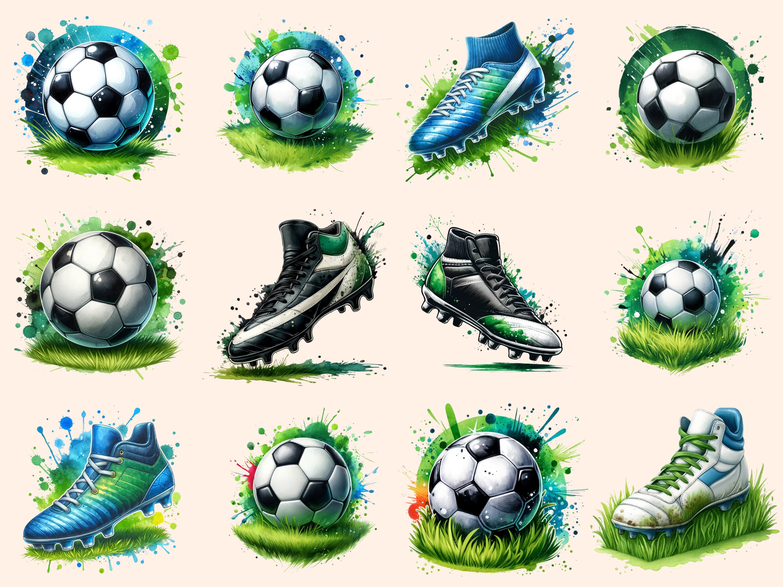 Soccer Clipart – 16 PNG Dynamic Football Graphics, Commercial Use ...