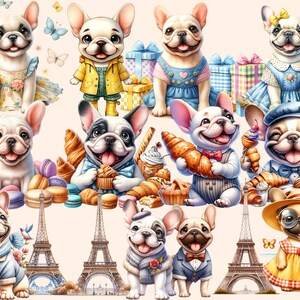 French Bulldogs Clipart – 20 PNG Frenchie Graphics, Commercial Use ...