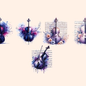 Violins Clipart - 17 PNG Elegant Violin Graphics, Music Printables ...