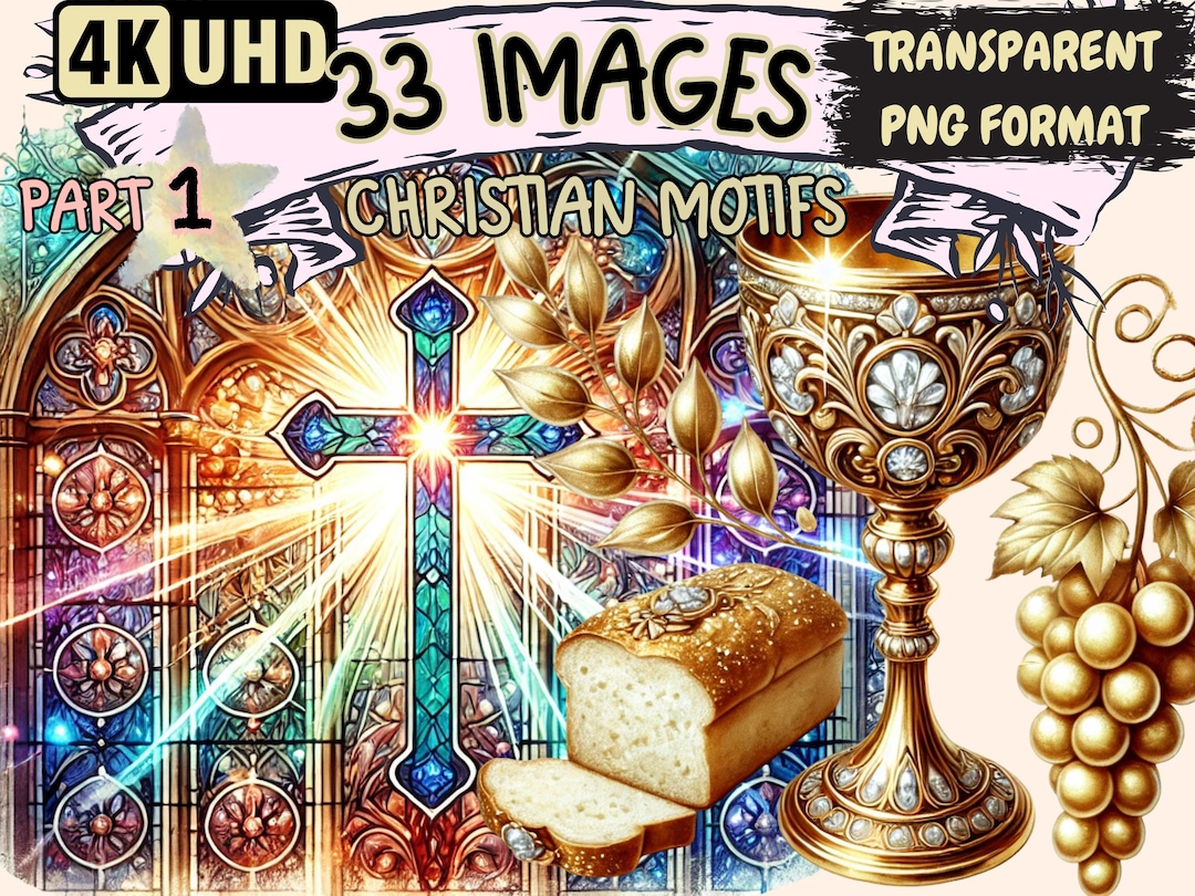 Christian Motifs Clipart - 33 PNG Faith-based Illustrations, Religious ...