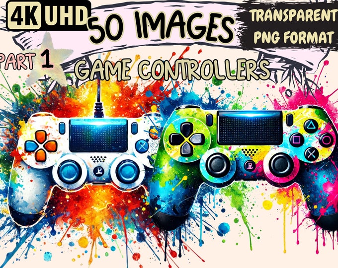 Abstract Neon Game Controller Art Design Digital Download Png File - Etsy