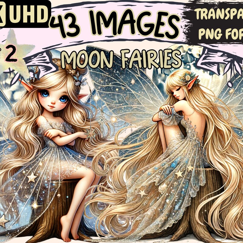Fairy on the Moon - Etsy