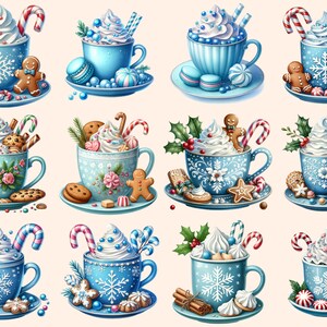 Winter Hot Cocoa Clipart - 21 PNG Cozy Hot Chocolate Graphics, Festive ...