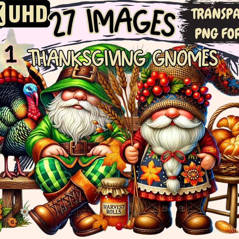 Thanksgiving Gnome Printable - Etsy