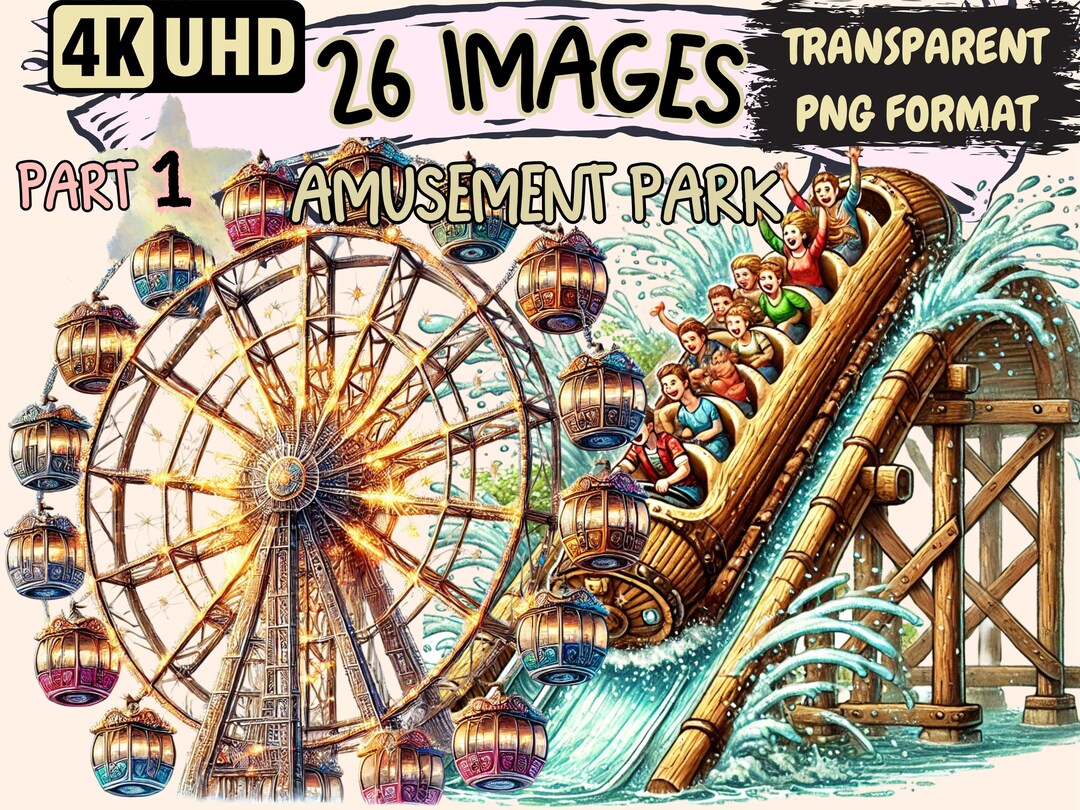Amusement Park Clipart – 26 Carnival PNG Illustrations (digital ...