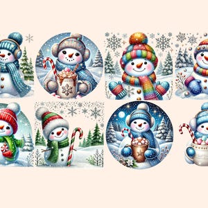 Snowman Clipart - 20 PNG Winter Christmas Snowman Illustrations ...