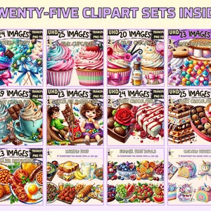 Foods & Drinks #6 SUPER BUNDLE - 25 Clipart Bundles Inside, Food ...