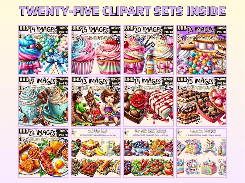 Foods & Drinks Clipart #6 Super Bundle – Printable PNG Graphics ...