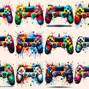 50 Game Controller Clipart – Vibrant Gaming PNG Graphics (digital ...