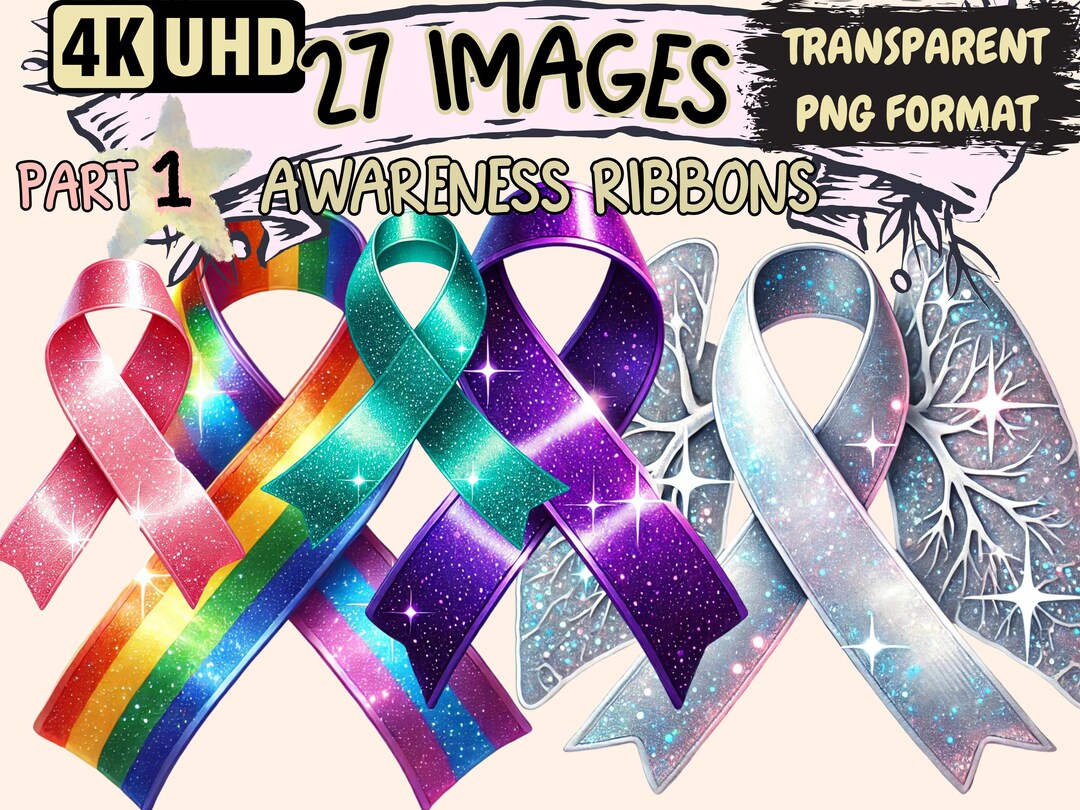 Awareness Ribbons Clipart - 27 PNG Support Symbol Illustrations ...