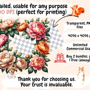 Flower Frames Clipart 29 PNG Elegant Floral Frame Graphics, Botanical ...