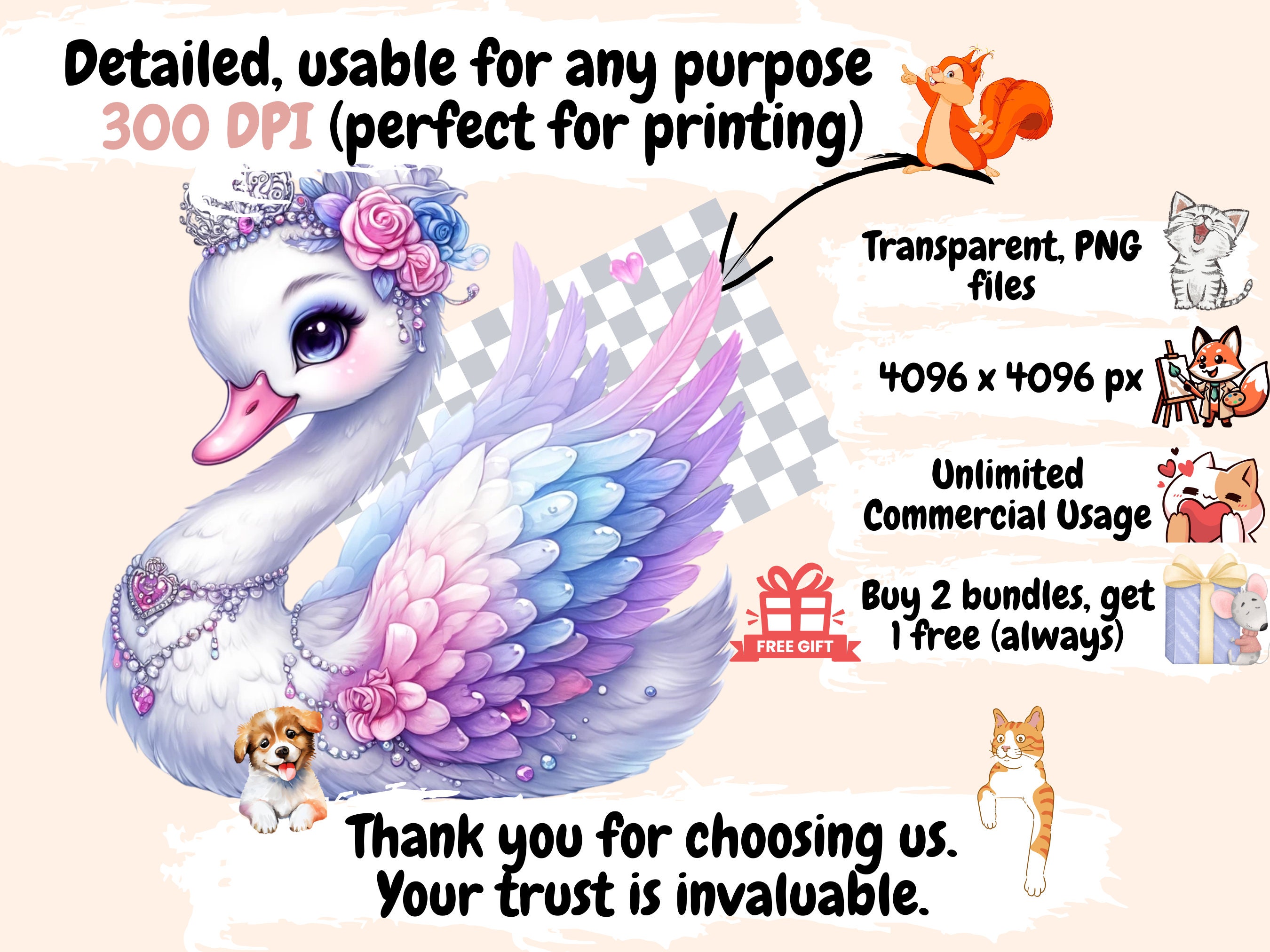 Swans Clipart 21 PNG Beautiful Elegant Swan Graphics, Graceful ...