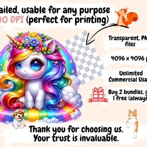 Baby Unicorns Clipart - 20 PNG Adorable Unicorn Graphics, Cute ...