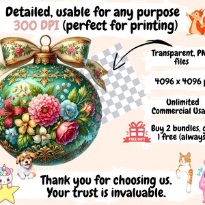 Vintage Christmas Ornaments (P2) Clipart - 20 PNG Retro Holiday ...