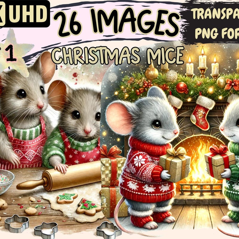 Christmas Mouse - Etsy