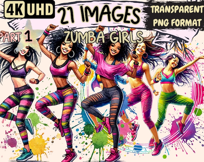 16 Zumba Clipart png, Zumba sublimation, Sport png, Sport sublimation ...