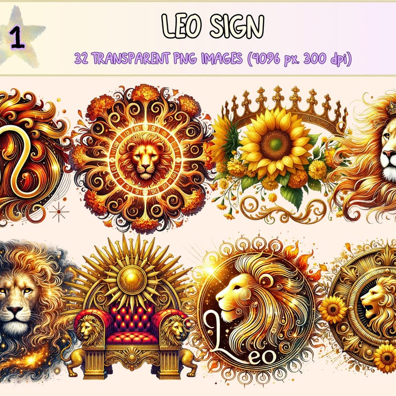 Leo Zodiac Sign - Etsy