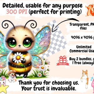 Cute Bees Clipart - 26 PNG Adorable Sweet Bee Illustrations, Honey Bee ...
