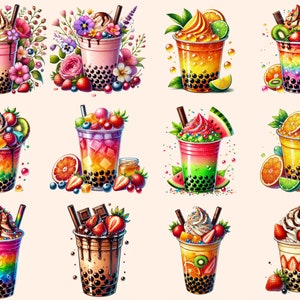 Bubble Tea Clipart – 30 PNG Drink Illustrations, Commercial Use ...