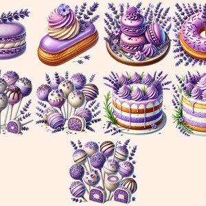 Lavender Sweets Clipart - 21 PNG Lilac Dessert Graphics, Floral ...